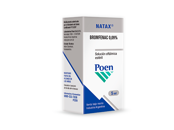 NATAX® Solución oftálmica estéril - VENTA BAJO RECETA - Laboratorios Poen